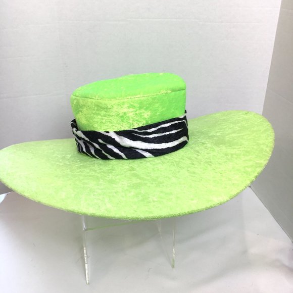 Source Unknown | Accessories | 7s Style Lime Green Velvet Pimp Big ...